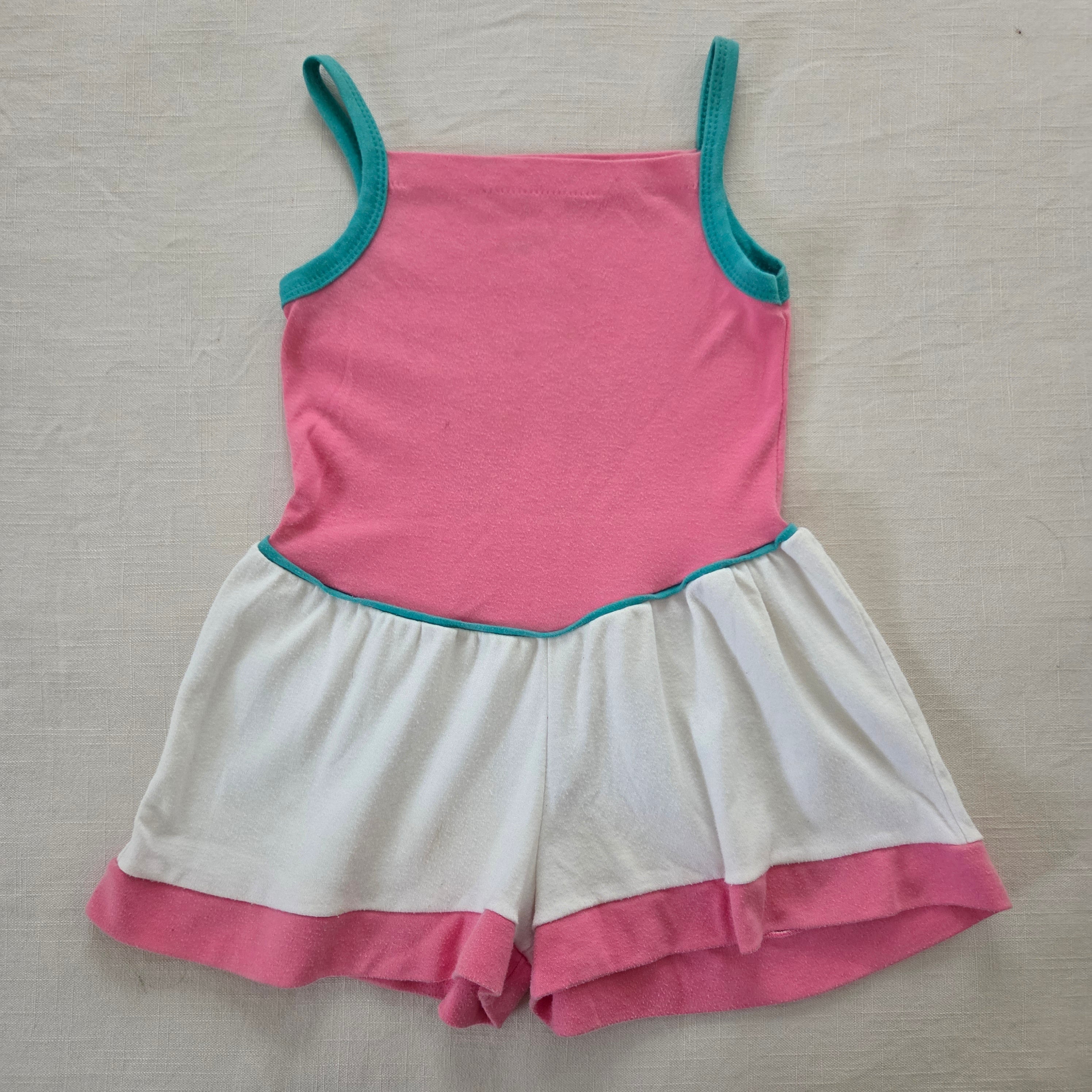 Vintage Pink/White Flowy Romper 5t/6 – Nostalgic Baby Vintage