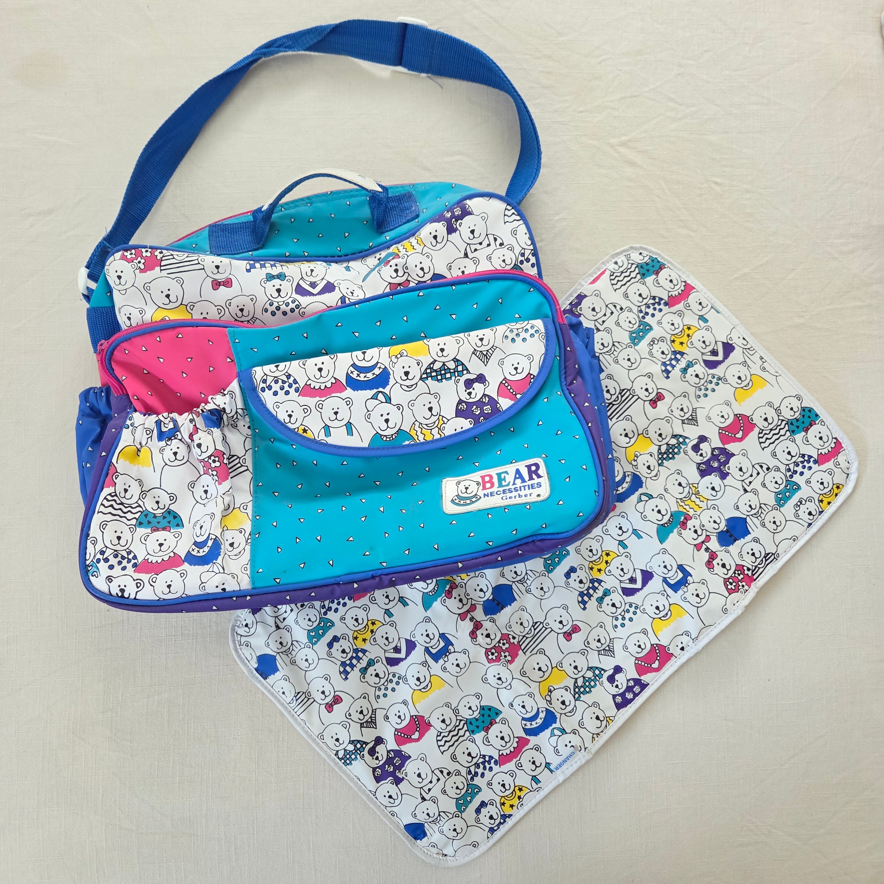 Vintage Bear Diaper Bag + Changing Mat – Nostalgic Baby Vintage