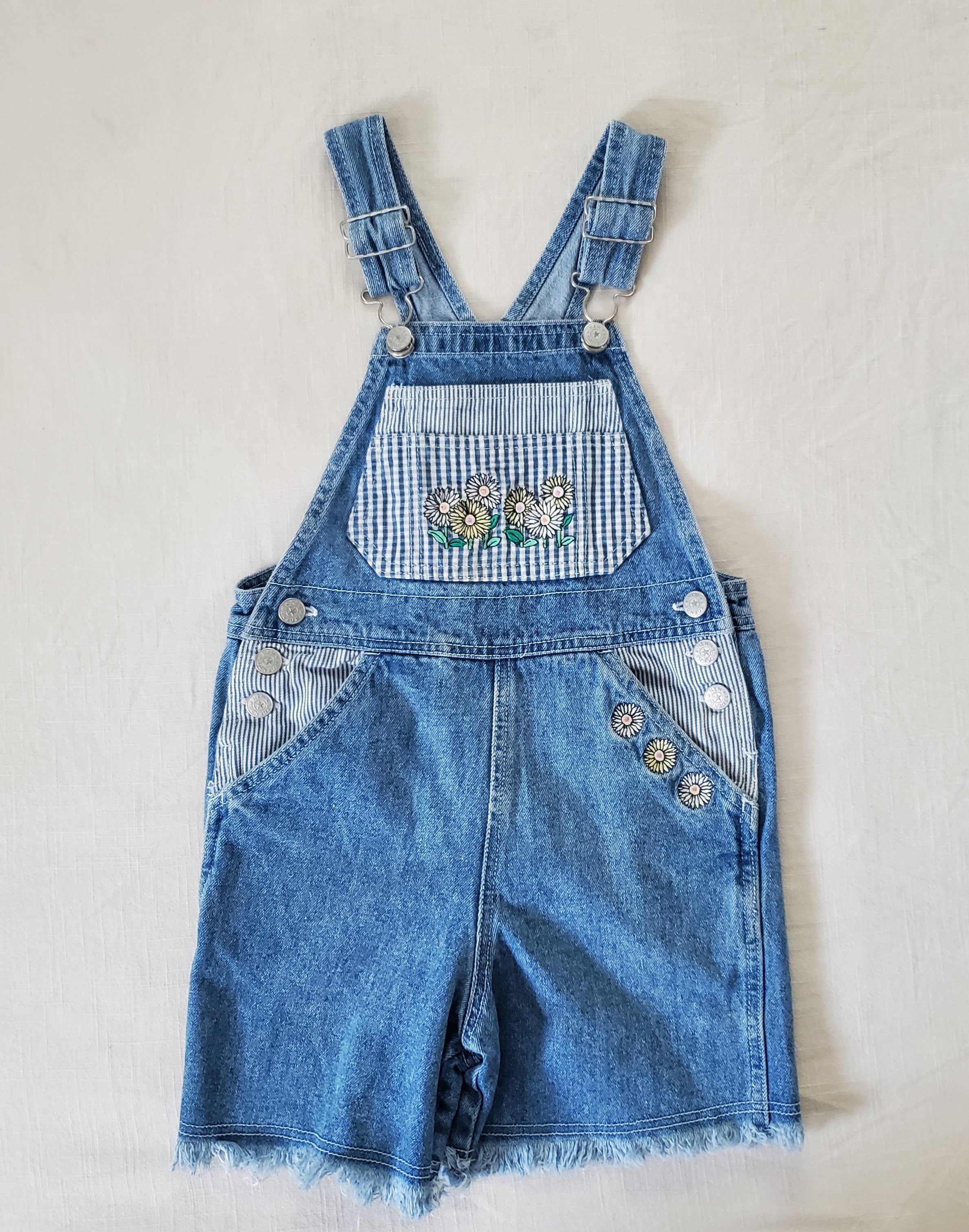 Vintage Daisy Denim Shortalls kids 6/8 – Nostalgic Baby Vintage