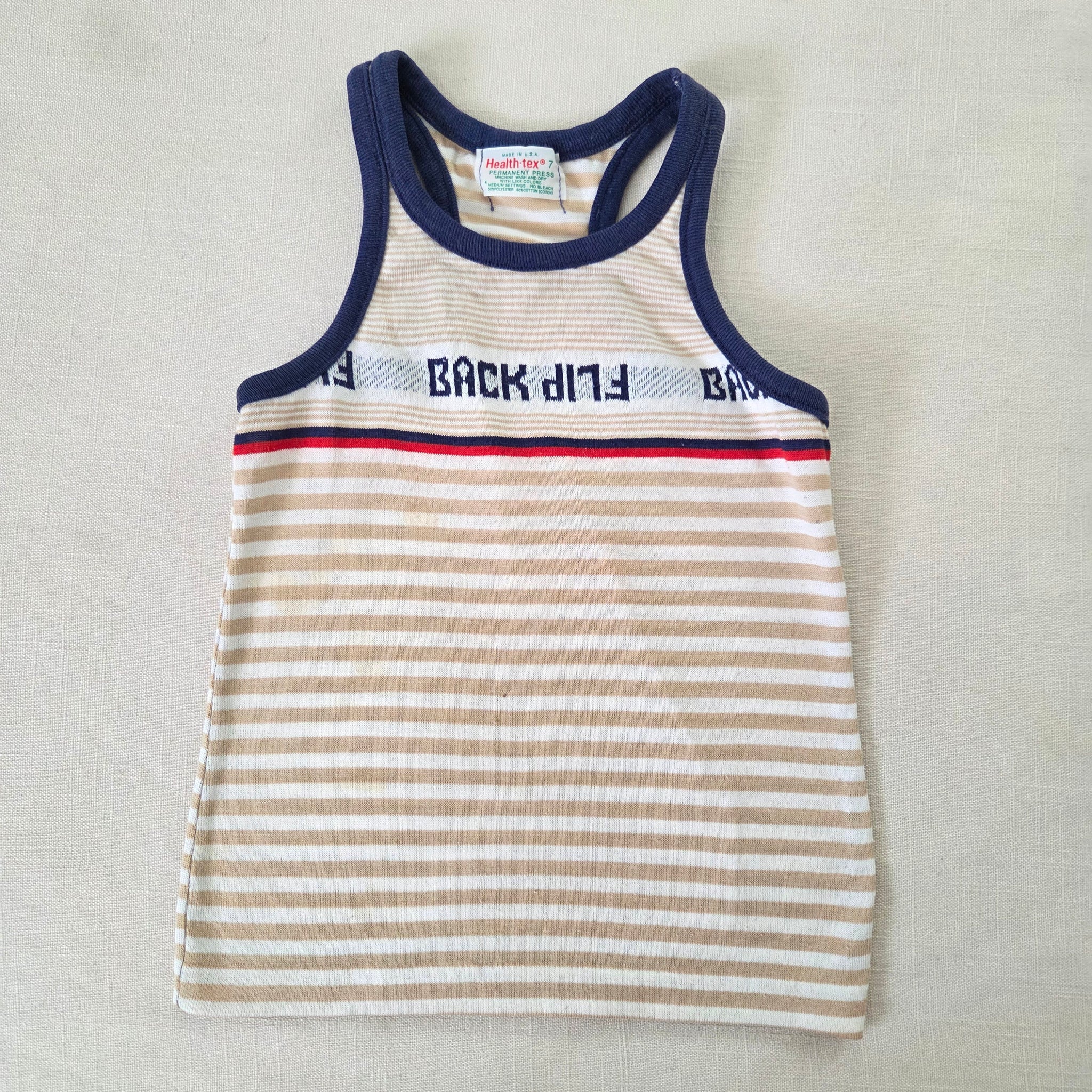 Vintage Healthtex "Back Flip" Striped Tank Top 4t – Nostalgic Baby Vintage