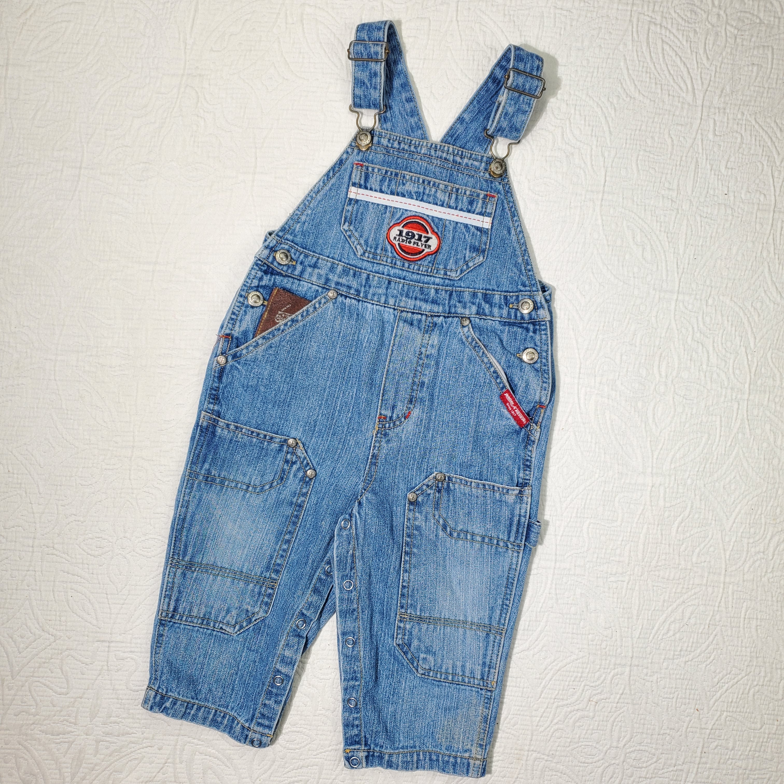 Y2k Radio Flyer Wagon Overalls 18 months *flaw – Nostalgic Baby Vintage